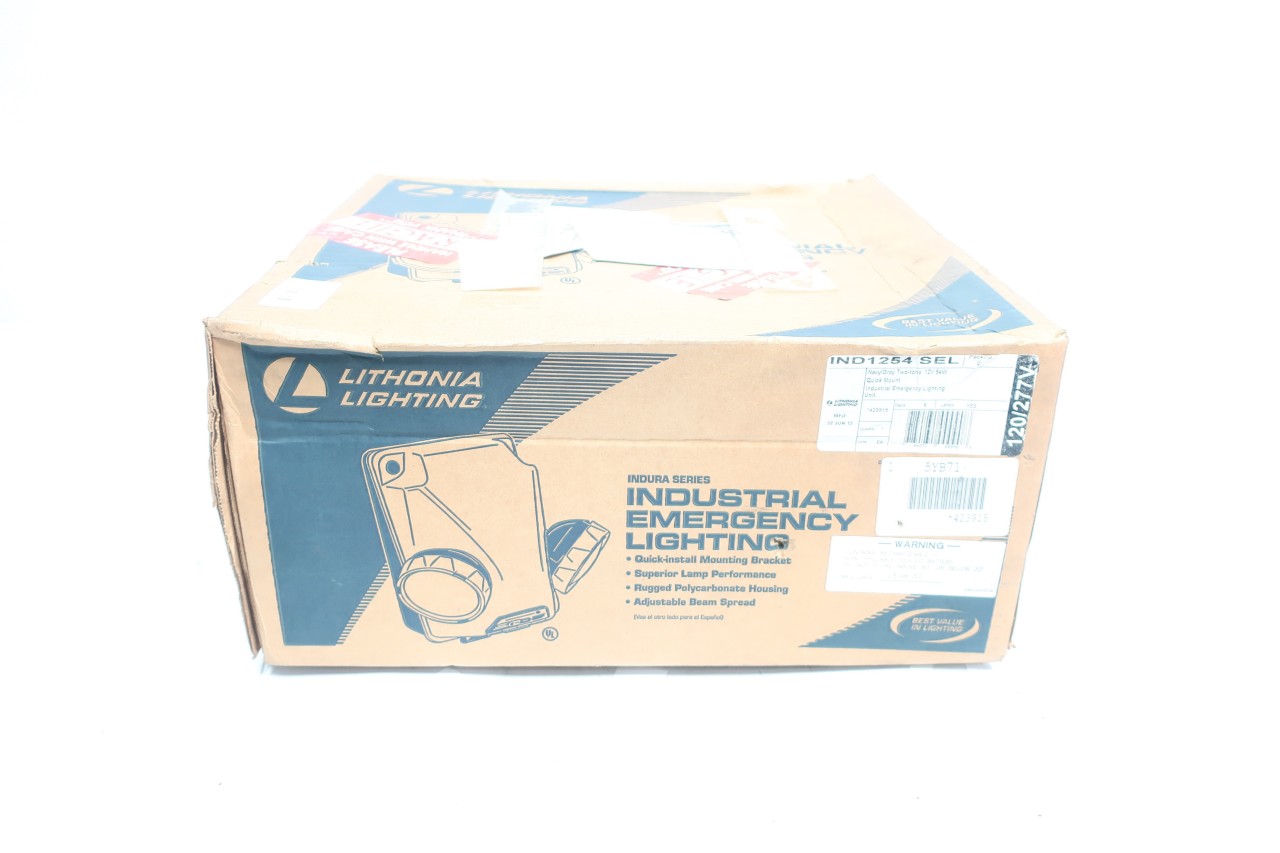 LITHONIA LIGHTING IND1254 SEL NAVY/GRAY QUICK MOUNT 12V 54W EMERGENCY ...