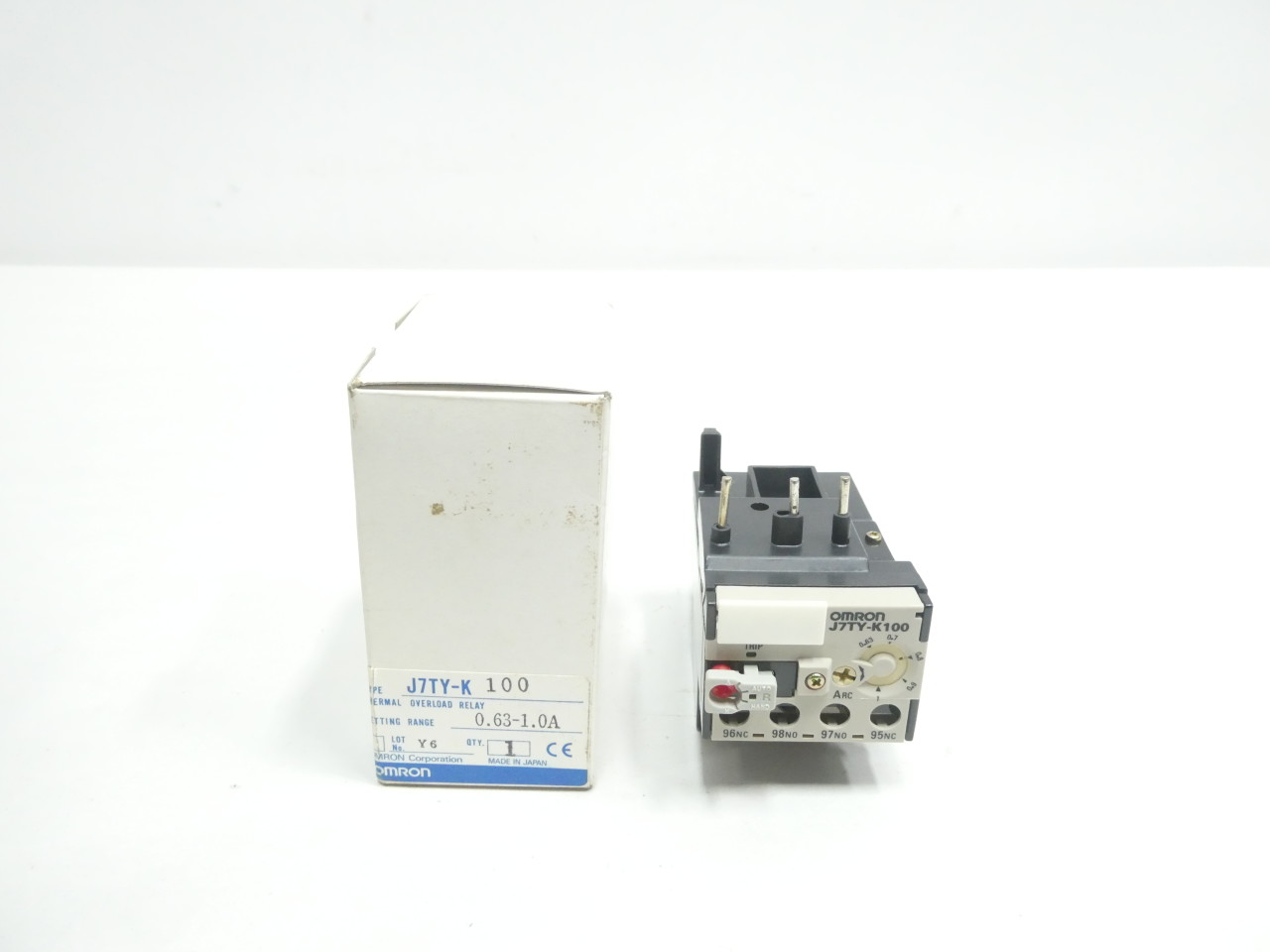 OMRON J7TY-K100 0.63-1A AMP OVERLOAD RELAY - MRO INDUSTRIAL