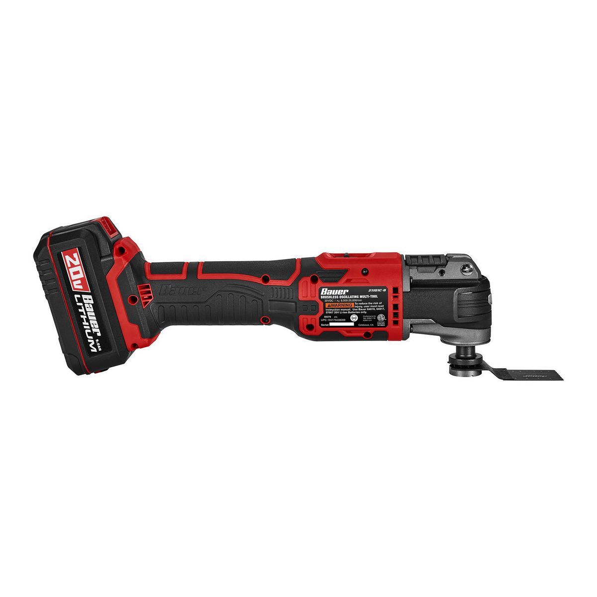 Bauer Herramienta multifunción oscilante inalámbrica 20V con motor ...