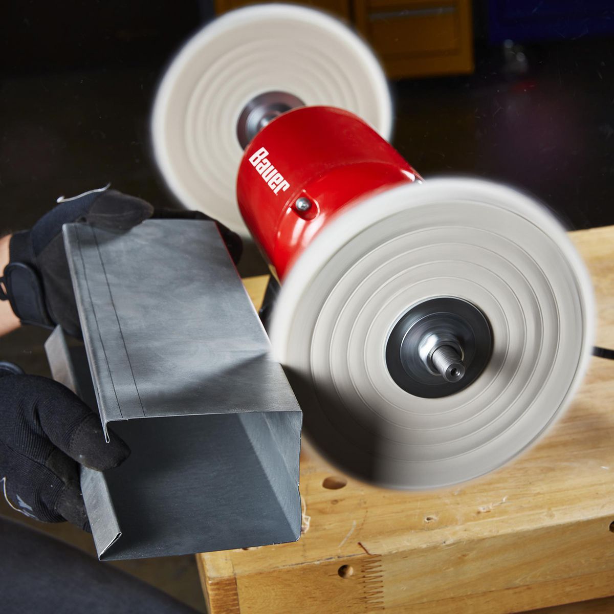 Bauer 8 in. Stationary Buffer - 58827 - Ferredepot