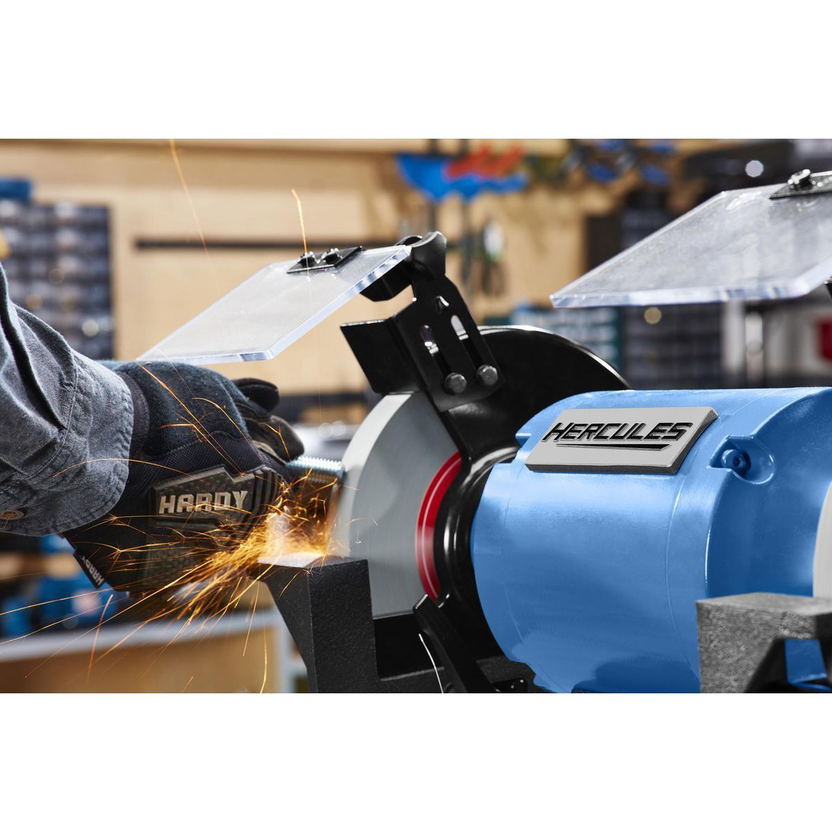 Hercules 8 in. Heavy Duty Professional Bench Grinder - 70557 - Ferredepot