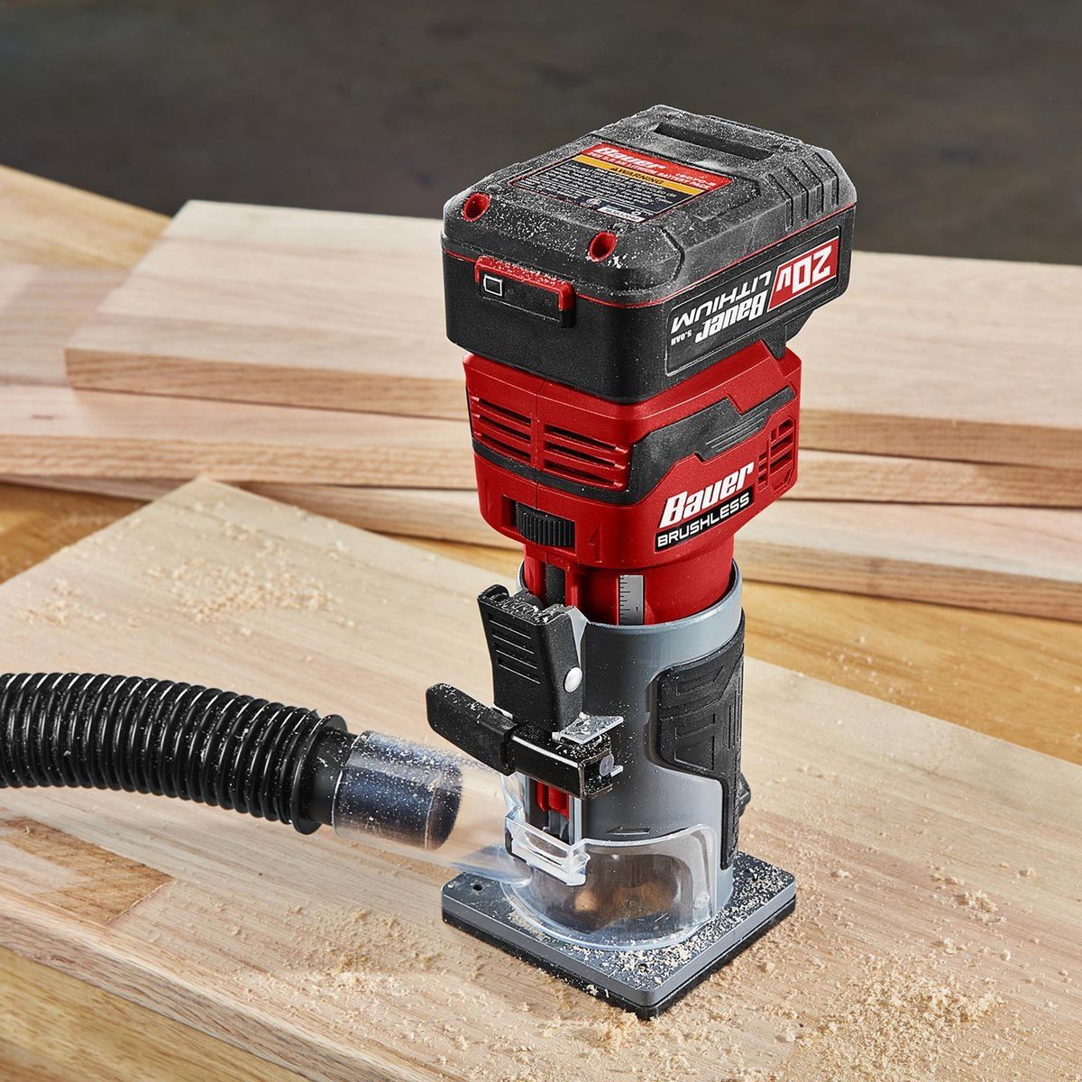 Bauer 20V Brushless Cordless Variable Speed Compact Router, Tool Only ...