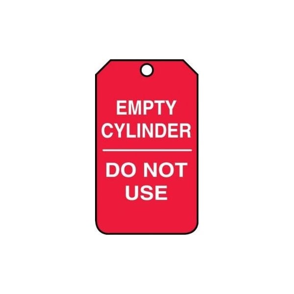 Accuform Safety Tags, CYLINDER STATUS EMPTY CYLINDER DO NOT USE, 5.75in ...