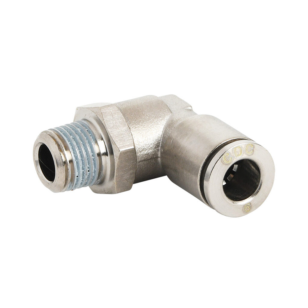 ME6M-18R-B - NITRA pneumatic push-to-connect fitting, male, elbow ...