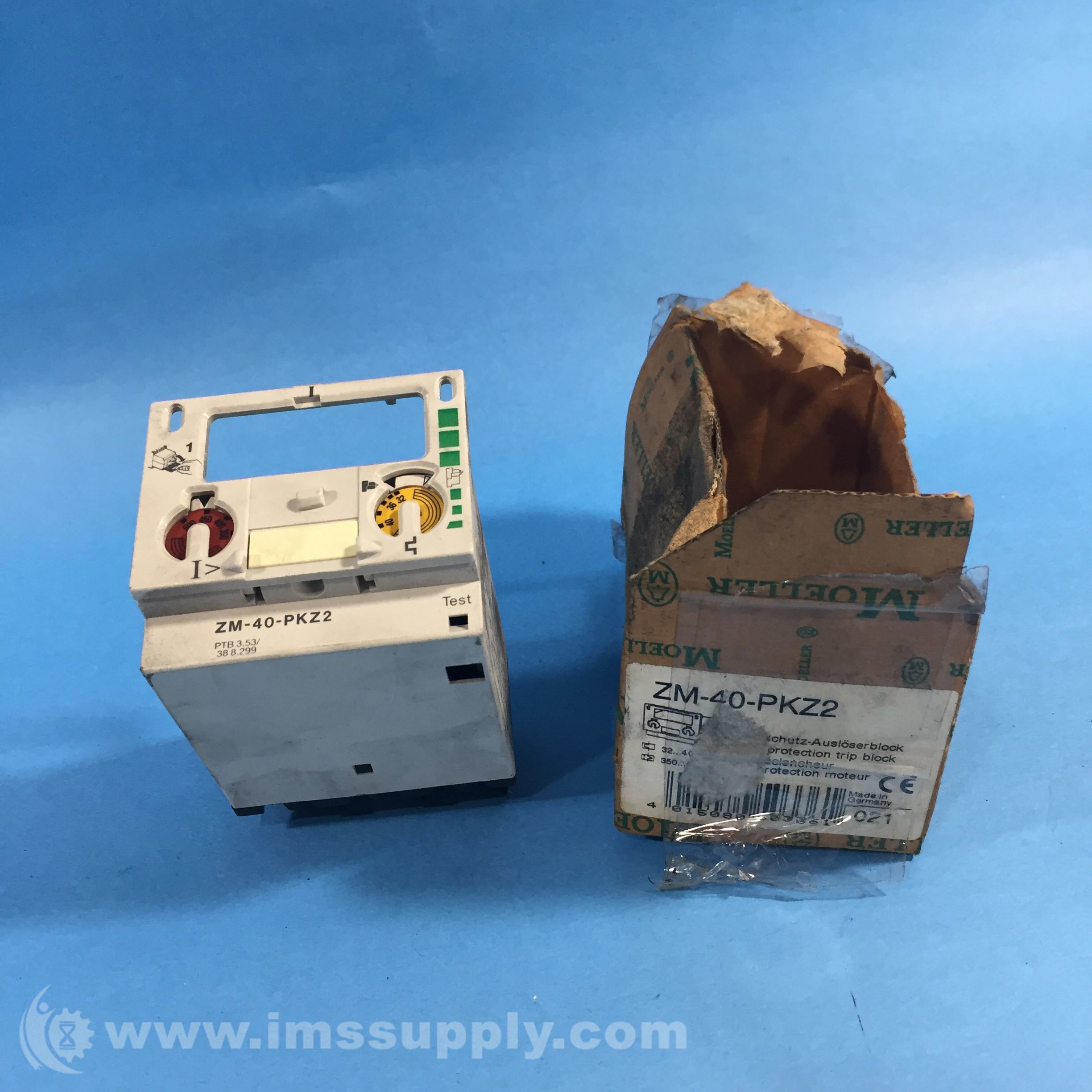 MOELLER ELECTRIC ZM-40-PKZ2 MOTOR STARTER, THREE PHASE - MRO INDUSTRIAL