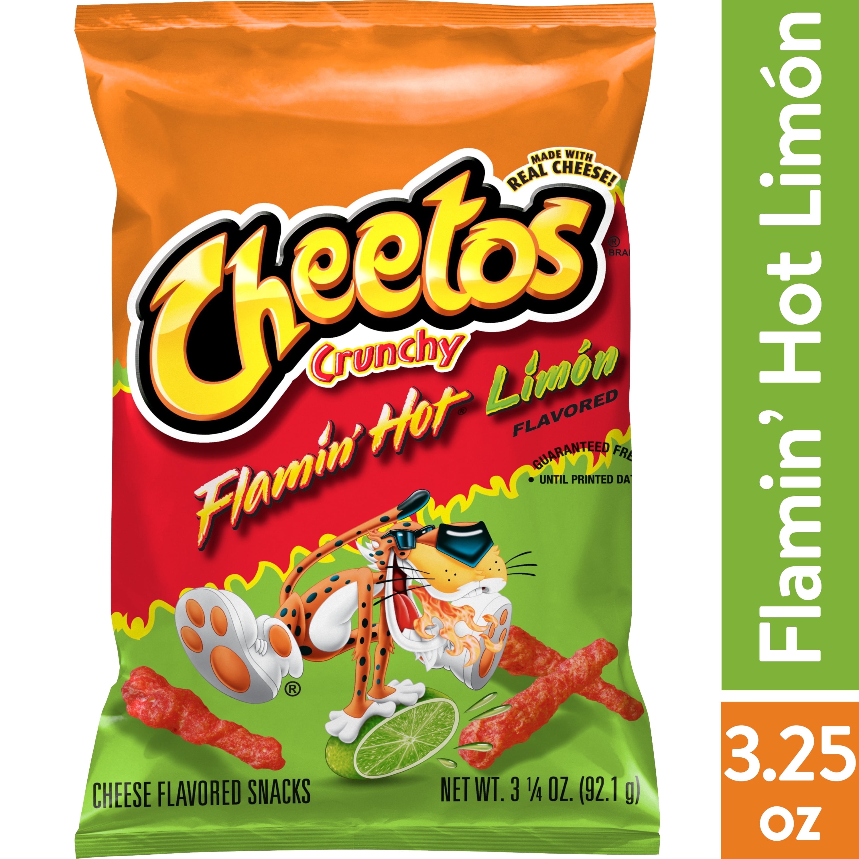 Cheetos Crunchy Flamin' Hot Limón Botana de Papas con Sabor a Queso ...