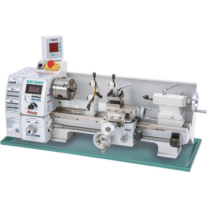 Grizzly Industrial 8 in. x 16 in. Variable-Speed Benchtop Lathe with X ...