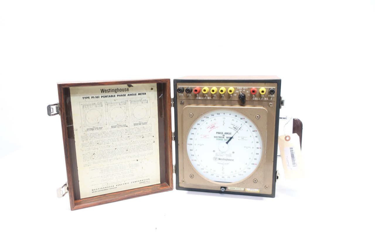 WESTINGHOUSE PI-161 PORTABLE PHASE ANGLE METER TEST EQUIPMENT - MRO ...