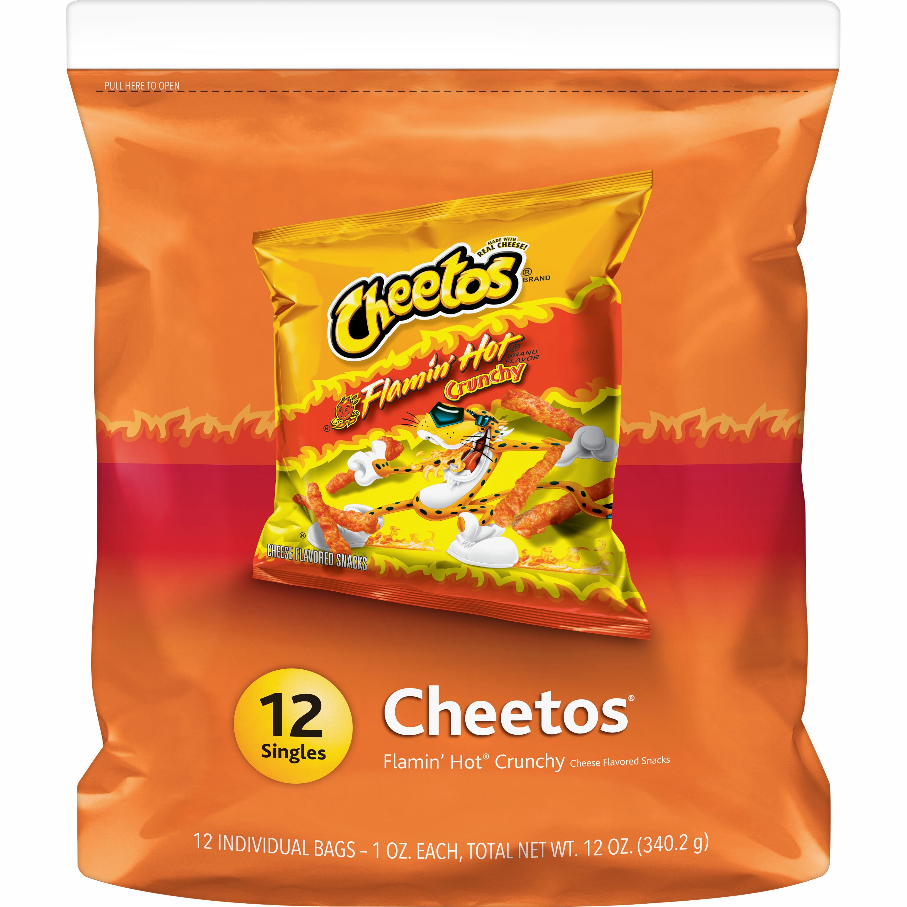 Cheetos Crujientes Flamin' Hot Sabor a Queso Botanas Infladas, Bolsas ...