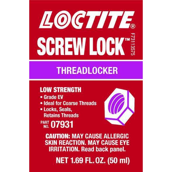 Loctite Threadlocker, LOCTITE 079 (Letter Grade EV), Purple, Low ...