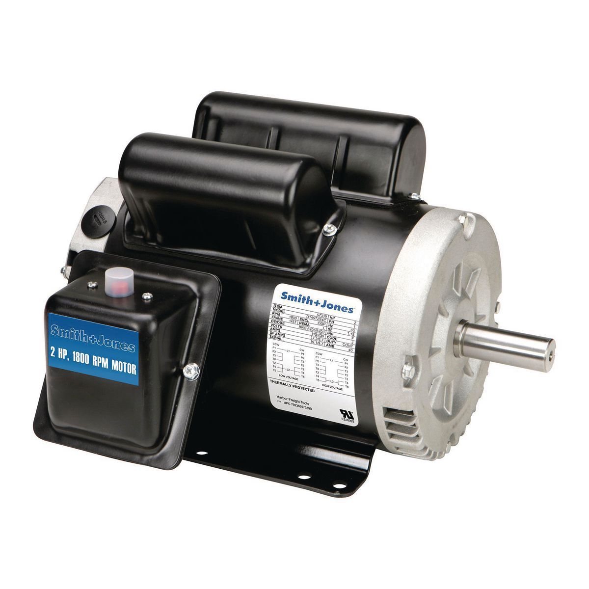 Smith + Jones 2 HP Compressor Duty Motor - 57339 - Ferredepot