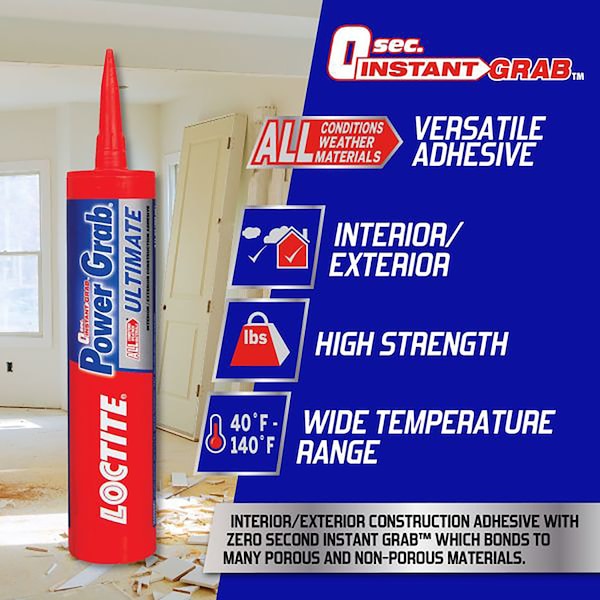Loctite Loctite Power Grab Ultimate Construction Adhesive 9 oz ...