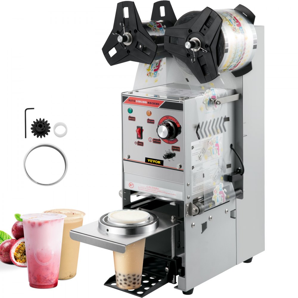 VEVOR Semi-automatic Cup Sealing Machine, 300-500 Cup/h Tea Cup Sealer ...
