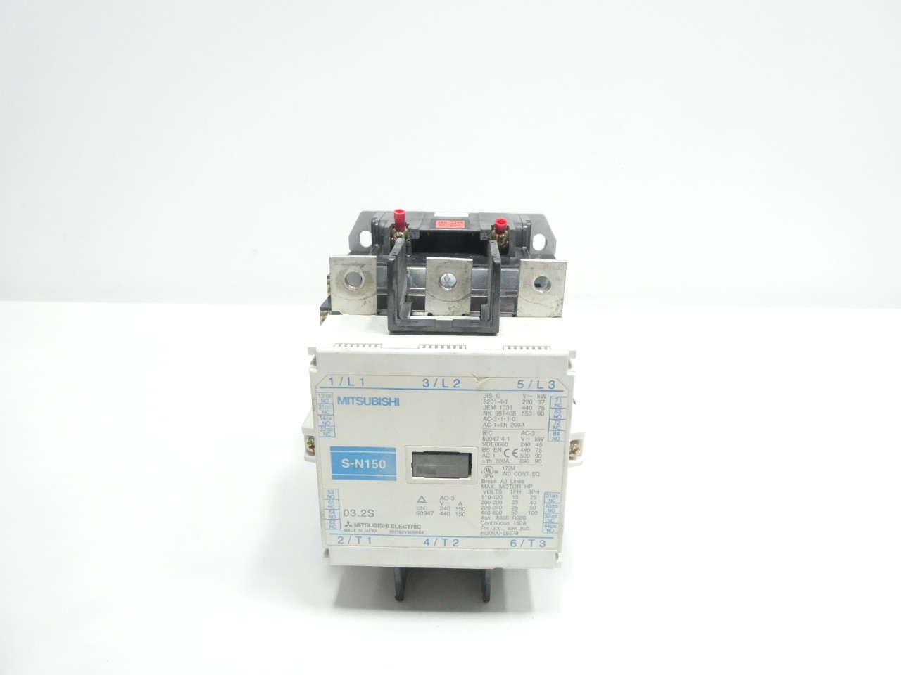 MITSUBISHI S-N150 200-240V-AC 150A AMP 100HP AC CONTACTOR - MRO INDUSTRIAL