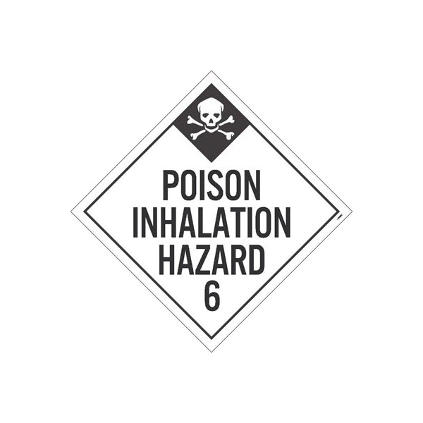 Nmc Poison Inhalation Hazard 6 Dot Placard Sign, Pk25 - DL125PR25 ...