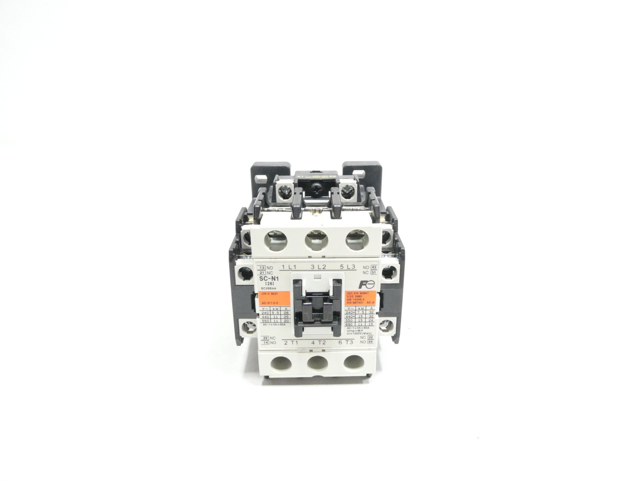 FUJI ELECTRIC SC-N1 3NC0T 200-220V-AC 50A AMP 25HP AC CONTACTOR - MRO ...