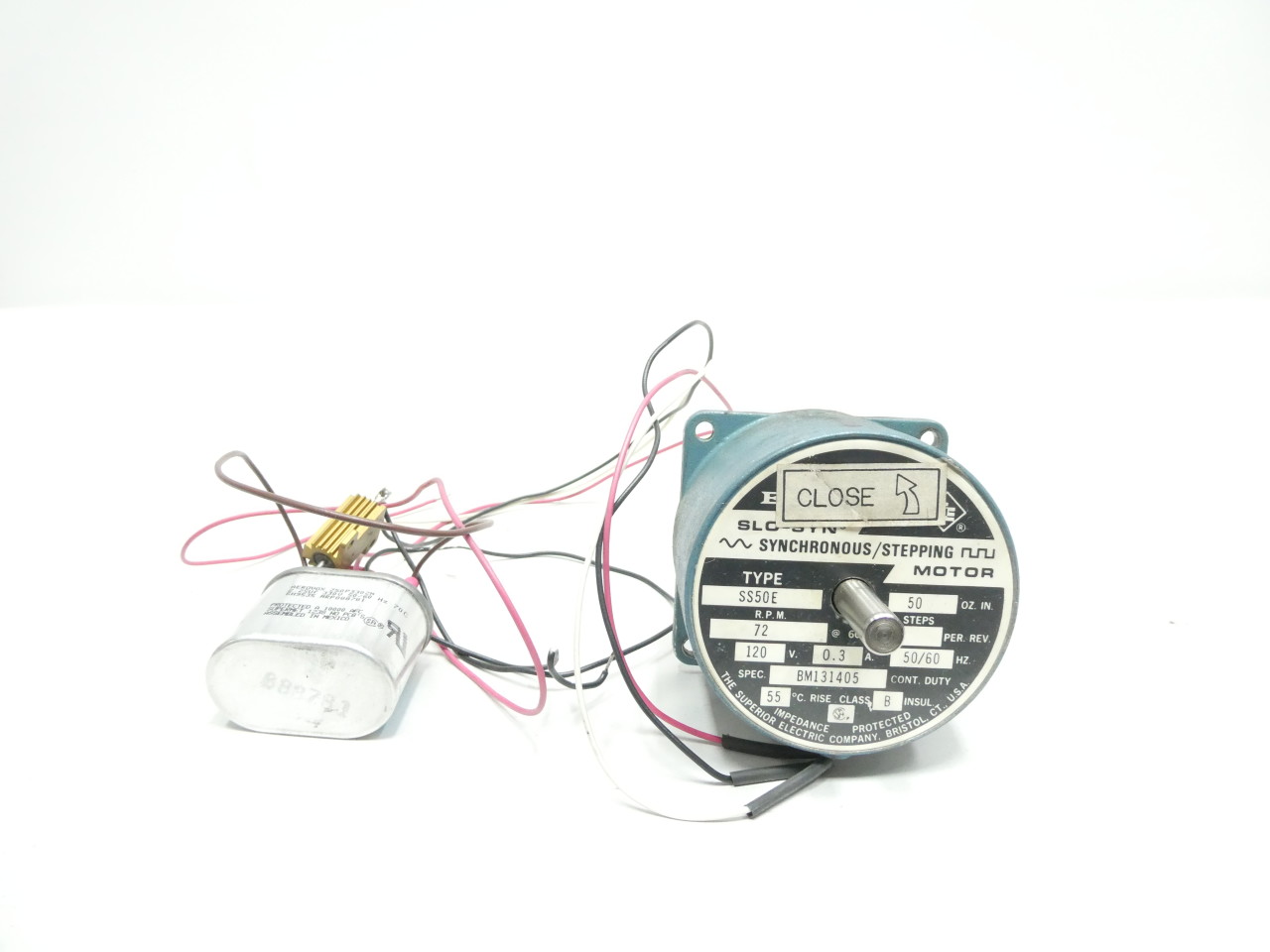SUPERIOR ELECTRIC SS50E SYNCHRONOUS/STEPPING 72RPM 120V-AC STEPPER ...