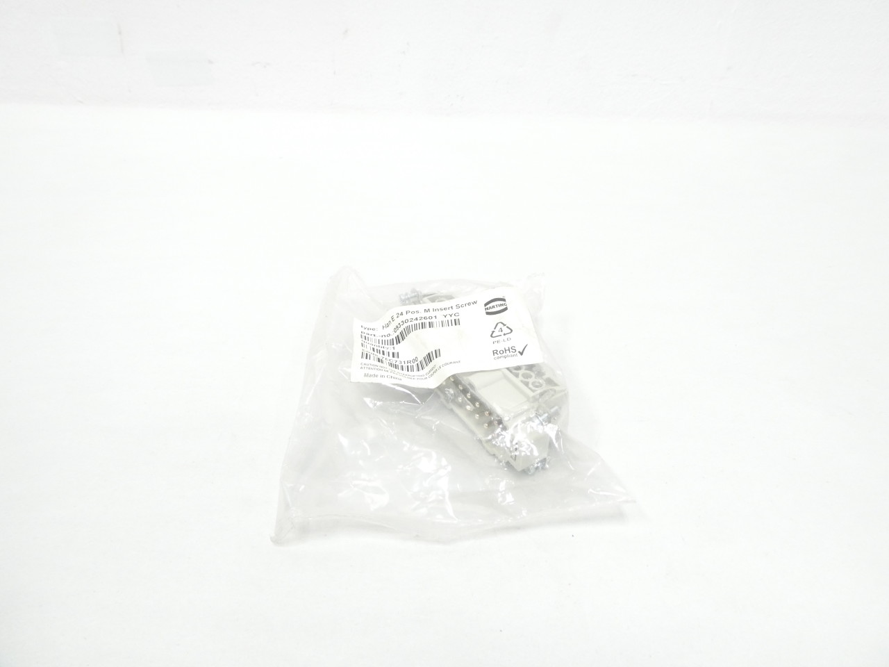 HARTING 09330242601 HAN E 24POS M INSERT SCREW CONNECTOR - MRO INDUSTRIAL