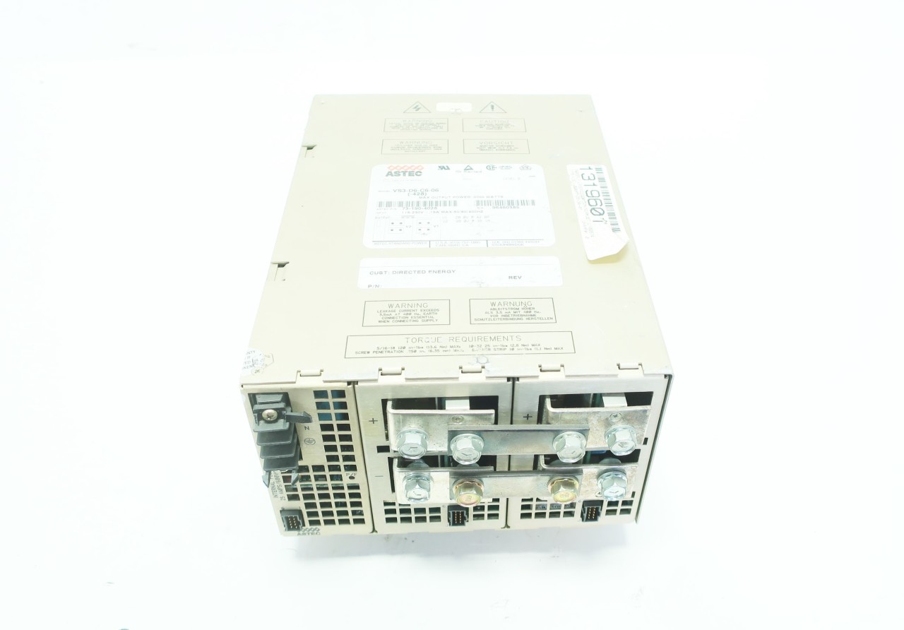 ASTEC VS3-D6-C6-06-428 115-230V-AC 32.1/42.8A AMP 28V-DC 2000W AC TO DC ...