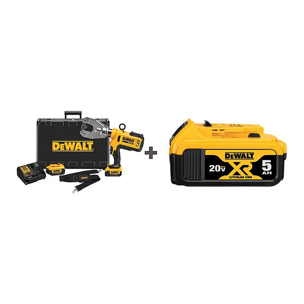 Dewalt Cordless Crimping Tool Kit, Pistol Handle - DCE350M2/DCB205 ...