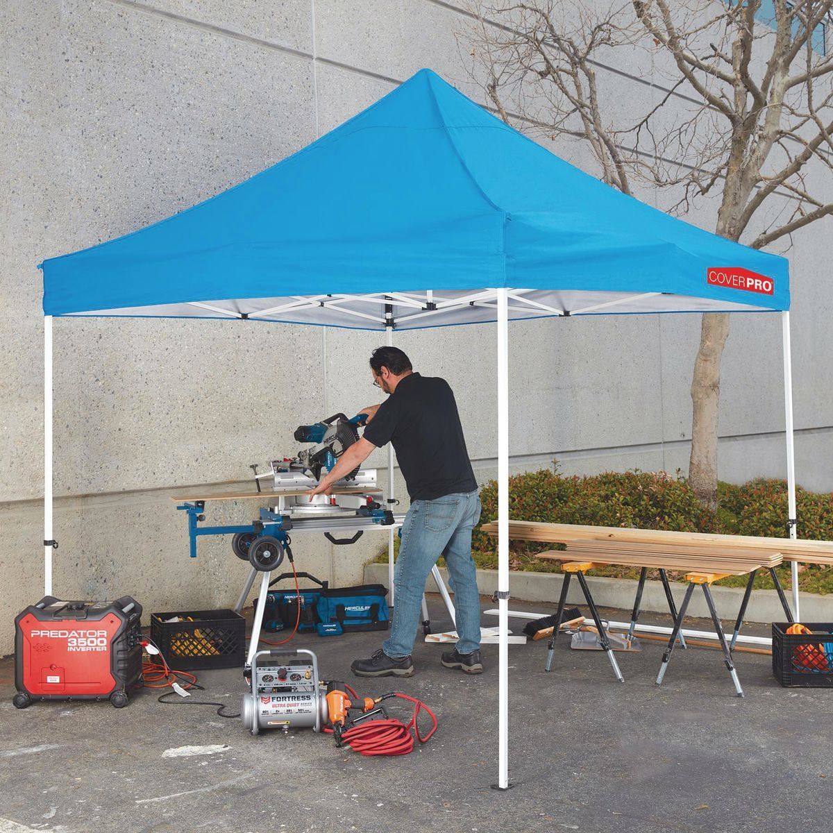 Coverpro 10 ft. x 10 ft. Heavy Duty Straight Leg Pop-Up Canopy - 56410 ...