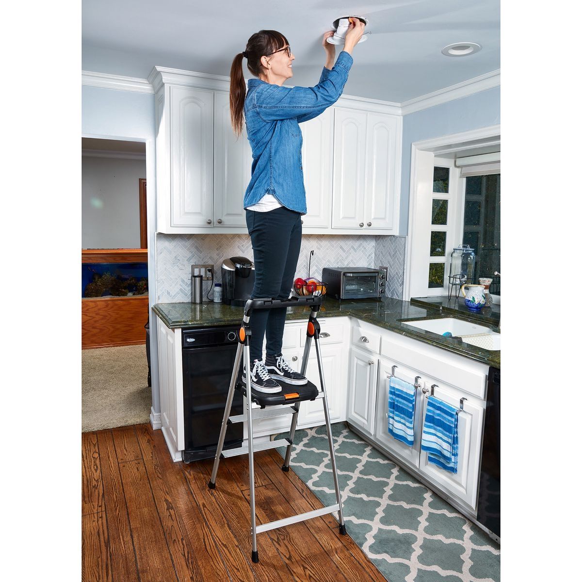 Franklin 3 Step Aluminum Step Stool - 56896 - Ferredepot