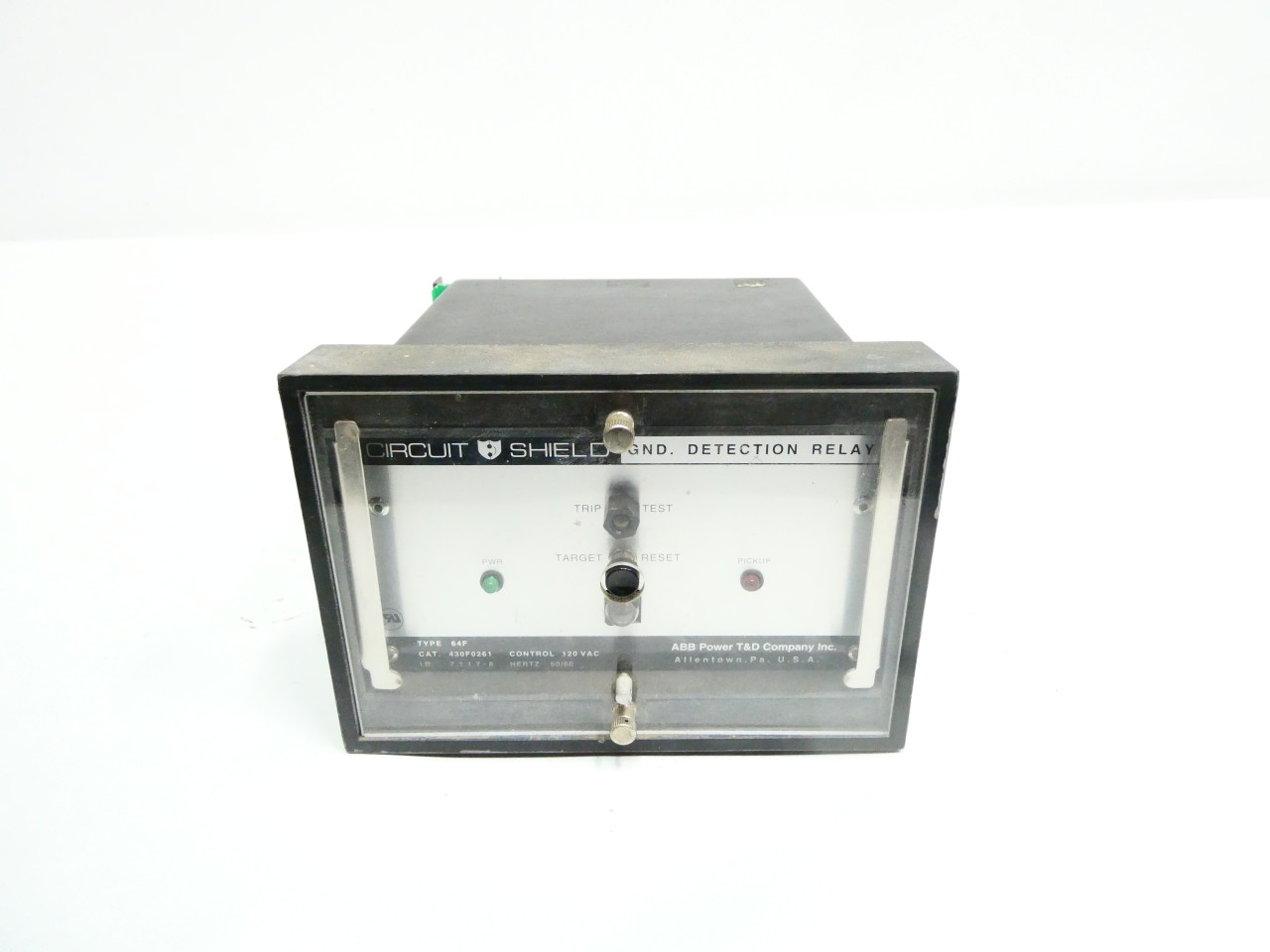 ABB 64F CIRCUIT SHIELD GROUND DETECTION 120V-AC PROTECTION RELAY - MRO ...