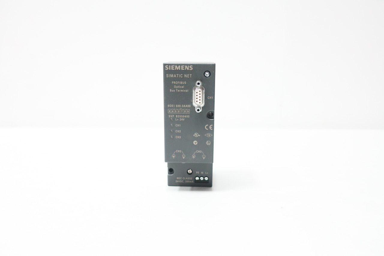 SIEMENS 6GK1500-3AA00 SIMATIC NET PROFIBUS OPTICAL BUS TERMINAL AND ...