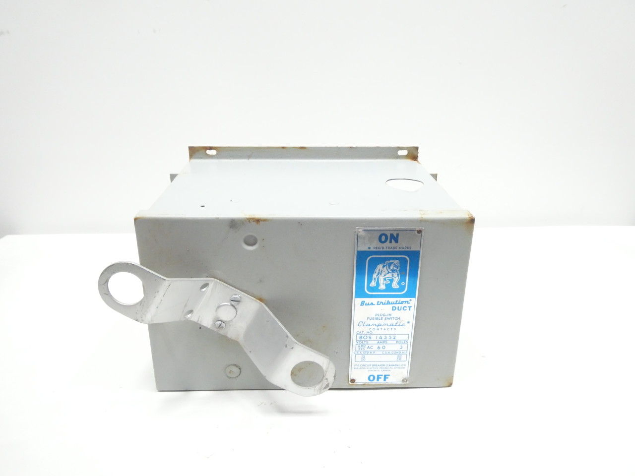 BULLDOG ELECTRIC BOS14352 BUSTRIBUTION 3P 60A AMP 480/575V-AC FUSIBLE ...