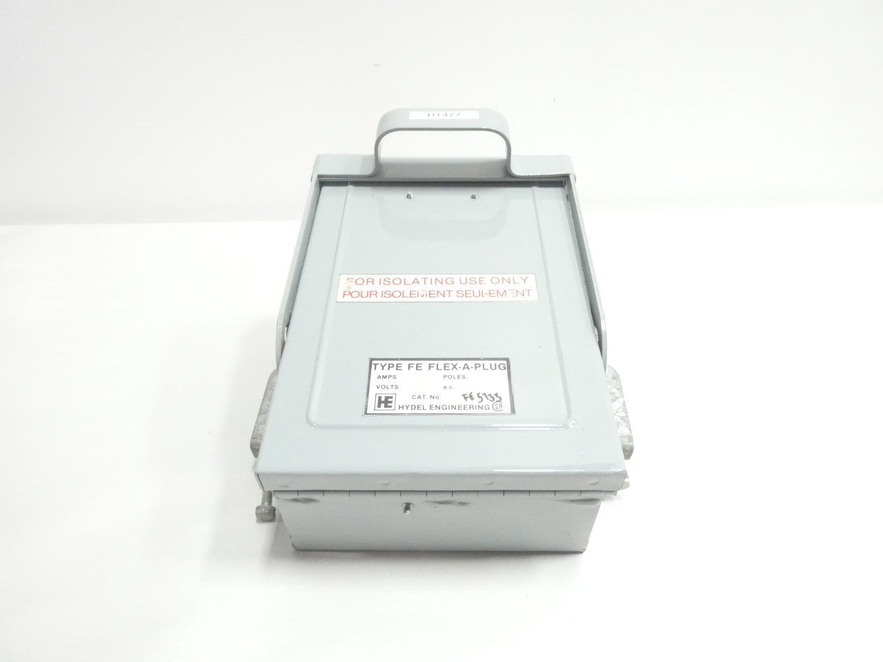 HYDEL FE5733 FLEX-A-PLUG TYPE FE 3P 30A AMP 600V-AC FUSIBLE DISCONNECT ...