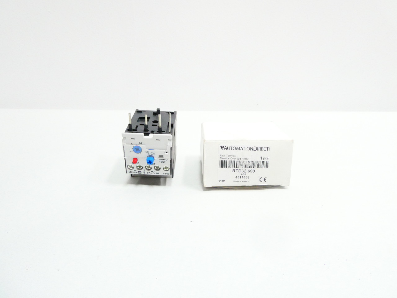 AUTOMATION DIRECT RTD32-600 4-6A AMP OVERLOAD RELAY - MRO INDUSTRIAL
