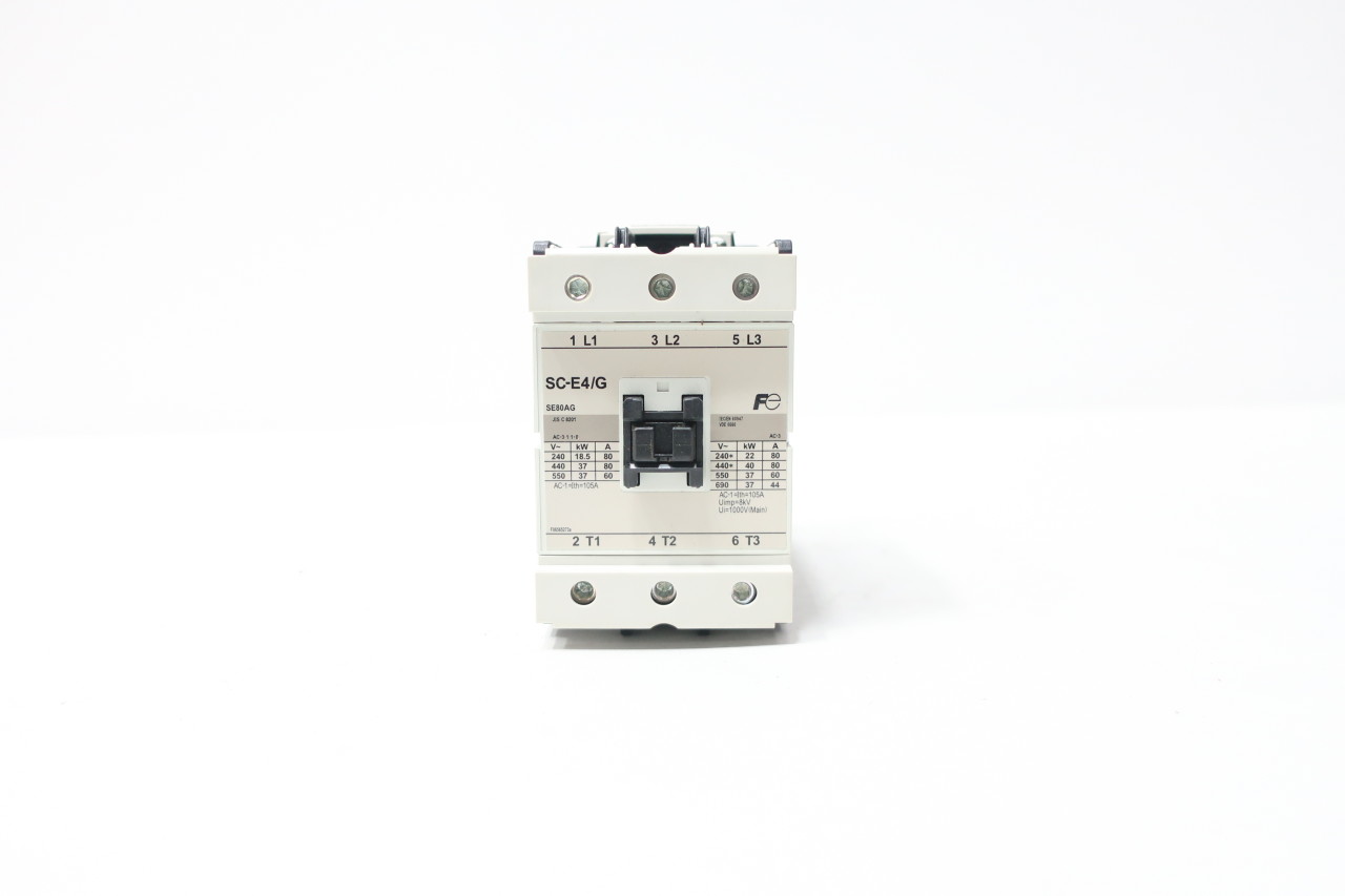 FUJI ELECTRIC SC-E4/G MAGNETIC CONTACTOR 24V-DC 80A AMP 40KW OTHER ...