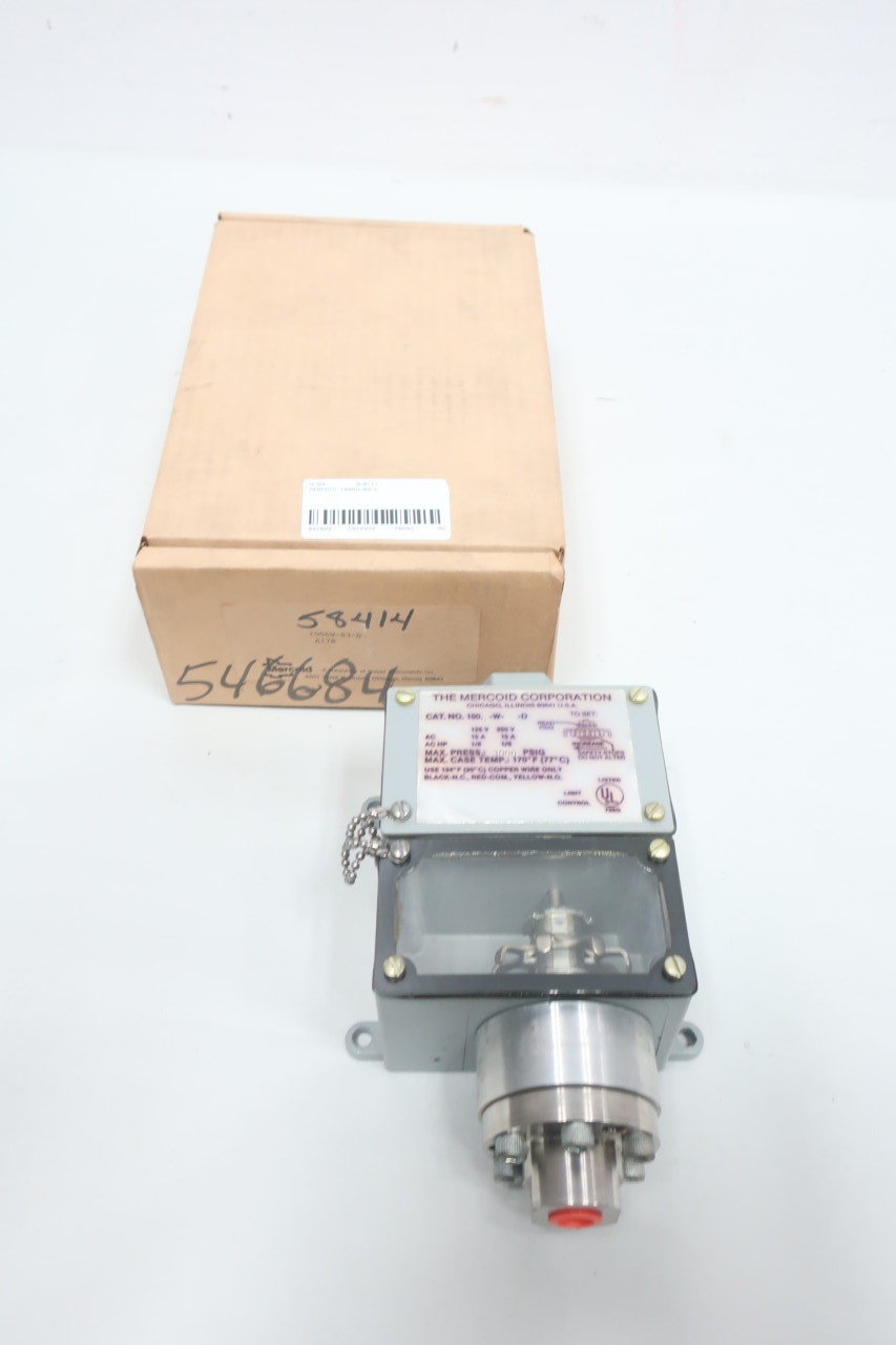 MERCOID 1006W-B3-D 3000PSI 125/250V-AC PRESSURE SWITCH - MRO INDUSTRIAL