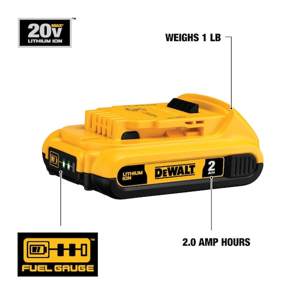 Dewalt 20V MAX* 2Ah Battery - DCB203 - FerreDepot