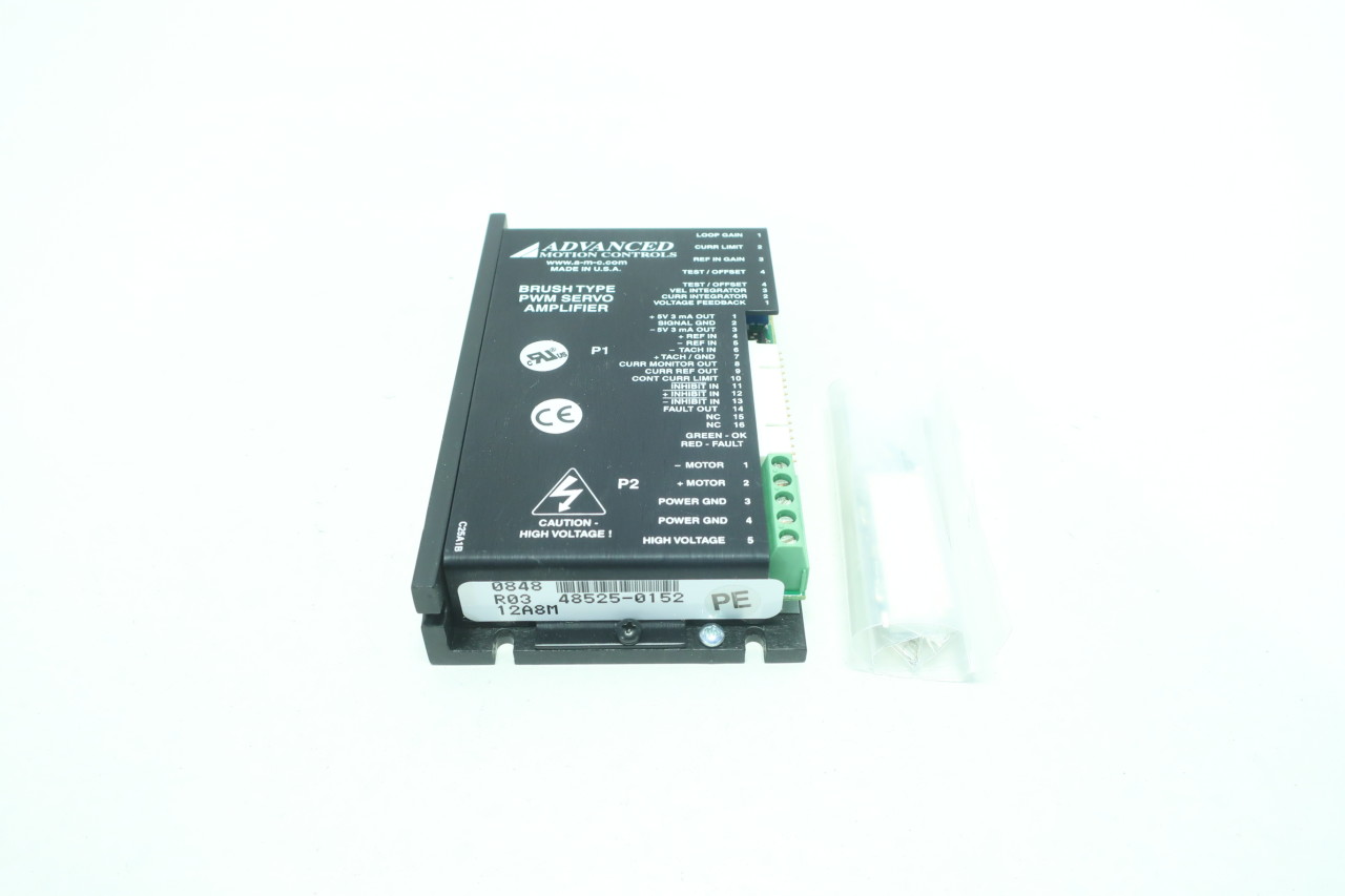 ADVANCED MOTION CONTROLS 48525-0125 BRUSH TYPE PWM SERVO DRIVES AND AMPLIFIER - MRO INDUSTRIAL