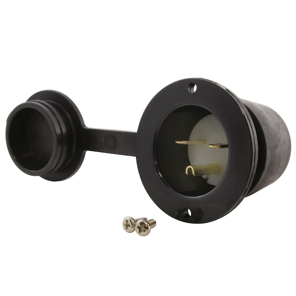 Ac Works 15 Amp 250 Volt NEMA 6-15P Flanged Power Input Inlet with ...