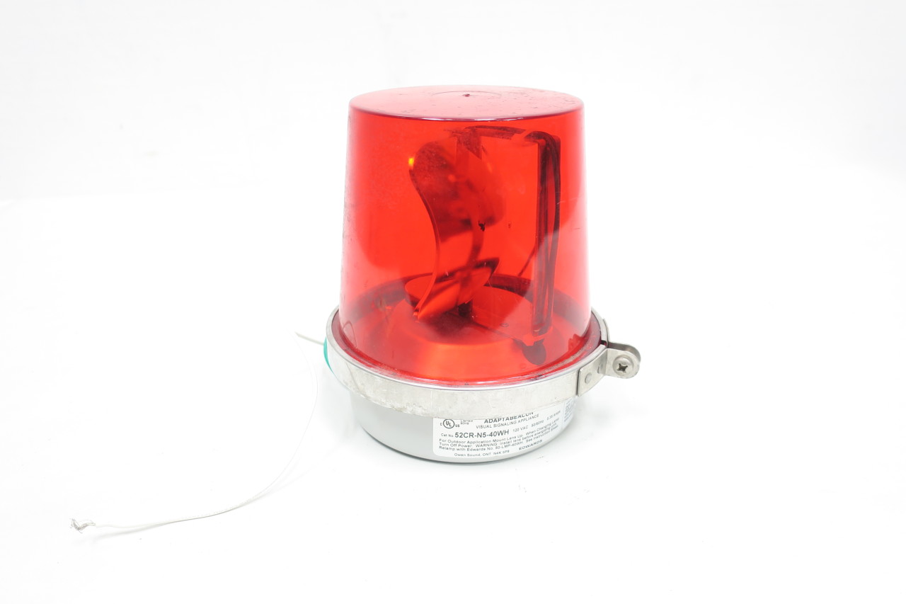 EDWARDS 52CR-N5-40WH ADAPTABEACON VISUAL SIGNALING APPLIANCE LIGHT RED ...