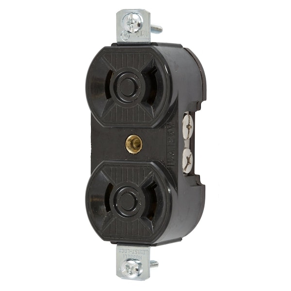 Hubbell Wiring Device-Kellems Locking Devices, Twist-Lock®, Industrial, Duplex Receptacle, 15A ...