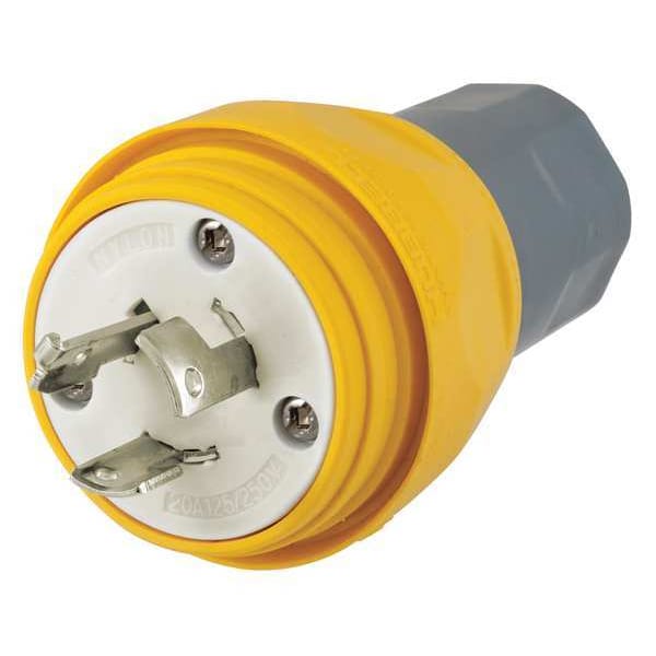 Hubbell 20A Watertight Locking Plug 3P 3W 125/250VAC - HBL26W08 ...
