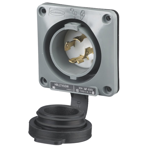 Hubbell Wiring Device-Kellems Locking Devices, Twist-Lock®, Watertight Safety Shroud, Flanged ...