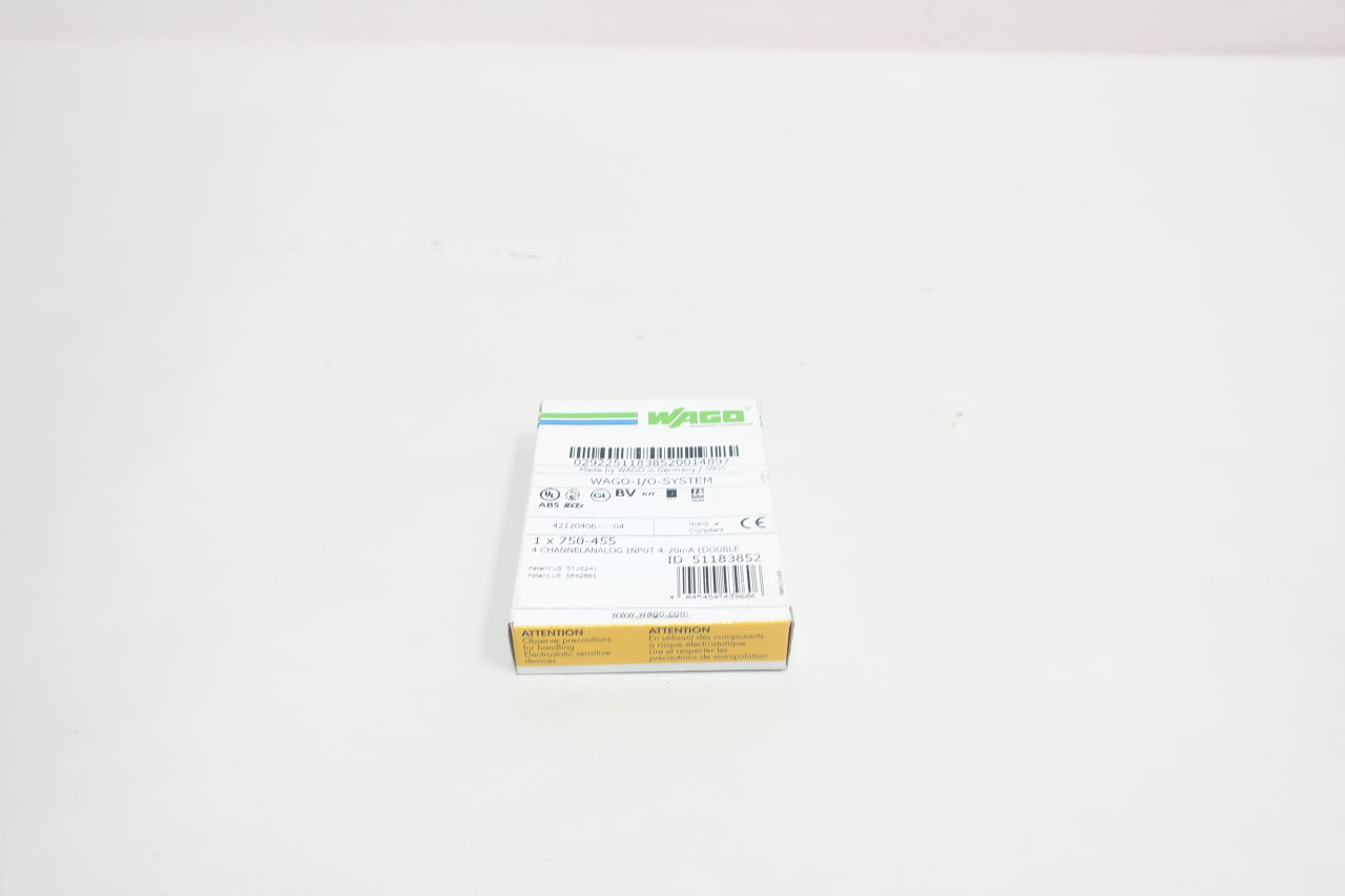 WAGO 750-455 4 CHANNEL ANALOG INPUT MODULE - MRO INDUSTRIAL