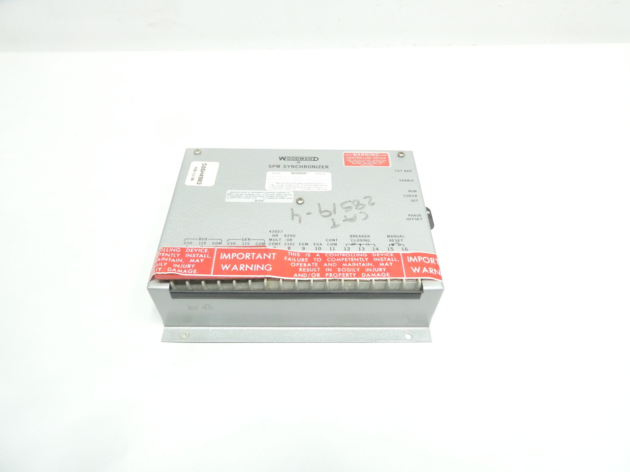 WOODWARD 8271-152 SPM SYNCHRONIZER OTHER PLC AND DCS MODULE - MRO ...