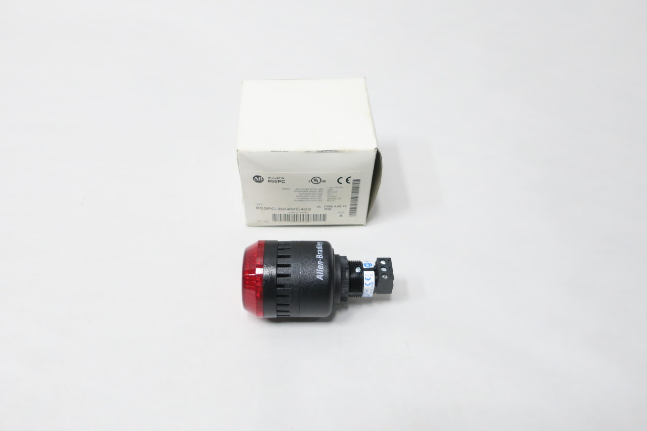 ALLEN BRADLEY 855PC-B24ME422 PANEL MOUNT SOUNDER W/ BEACON SER A RED ...