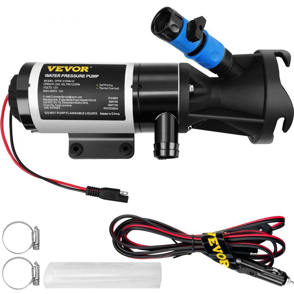 VEVOR RV Macerator Pump, 12V 12GPM Self-priming Water Waste Pumps w/RV ...