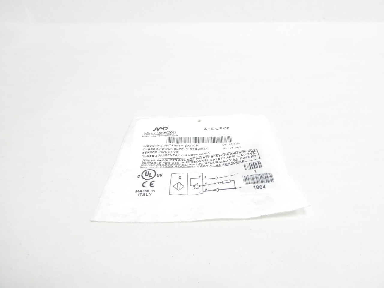 AUTOMATION DIRECT AES-CP-3F MICRO DETECTORS 10-30V-DC PROXIMITY SENSOR ...