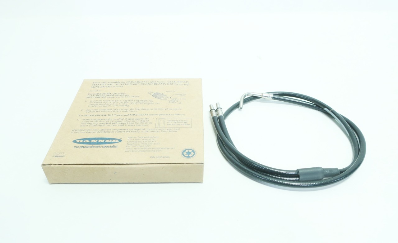 BANNER BAR.753PMRA 21651 FIBER OPTIC SENSOR CABLE PHOTOELECTRIC SENSOR ...
