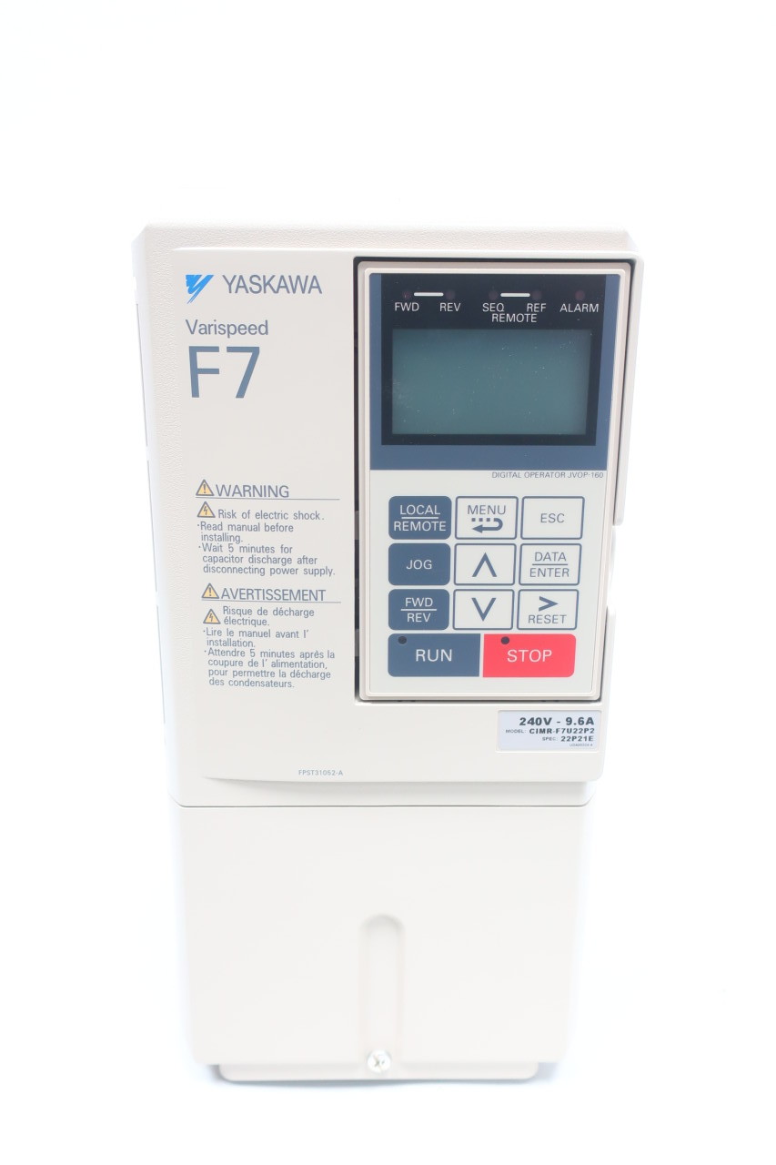YASKAWA CIMR-F7U22P2 VARISPEED F7 200-240V-AC 0-400HZ 0-240V-AC 3.7KVA ...