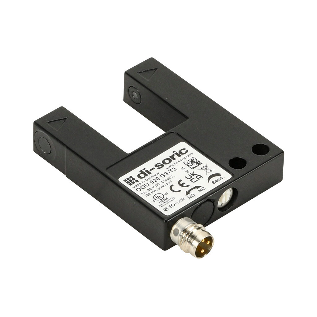 OGU020G3-T3 - di-soric photoelectric fork sensor, U-frame, die-cast ...