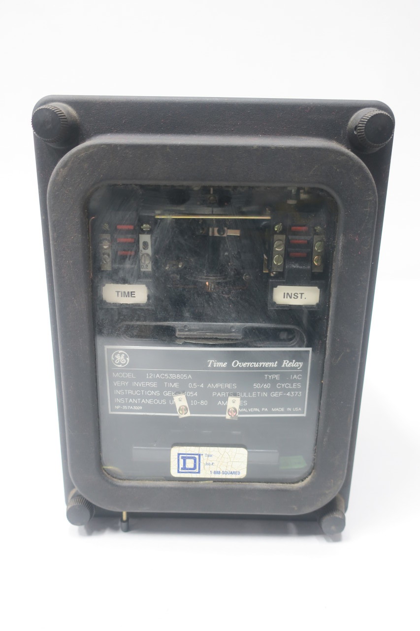 GENERAL ELECTRIC GE 12IAC53B805A TIME OVERCURRENT RELAY 10-80A OTHER ...