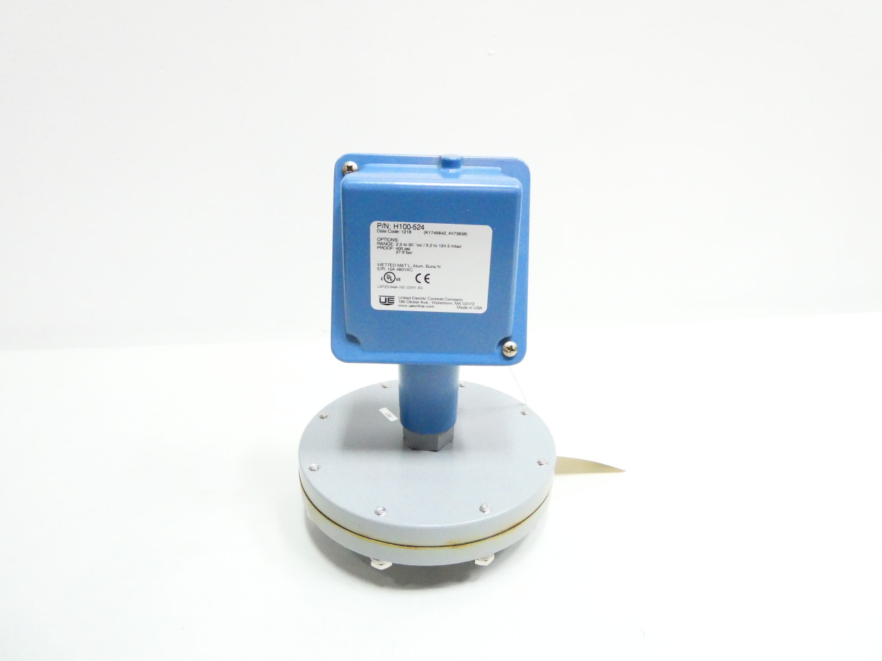 UE UNITED ELECTRIC H100-524 2.5-50IN-H2O 480V-AC PRESSURE SWITCH - MRO ...